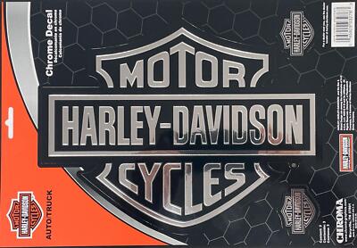 Harley-Davidson Large Bar & Shield Chrome Classic Graphix Sticker Decal ...