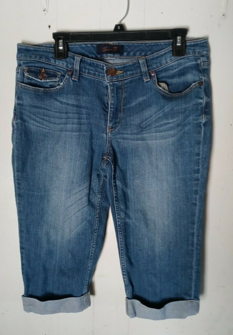 vintage Seven 7 Capri, Cropped Woman’s Jeans Size 12 … - Gem
