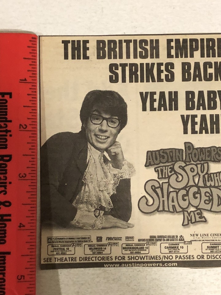 Austin Powers Mike Myers Movie Vintage Print Ad Heather Graham Seth ...