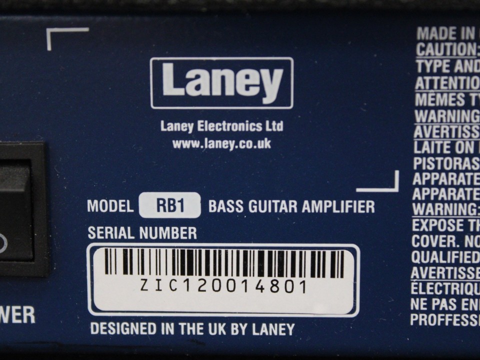 LANEY RB1 Richter Series Bass Combo Amp – 15W, 8" Speaker, EQ ...