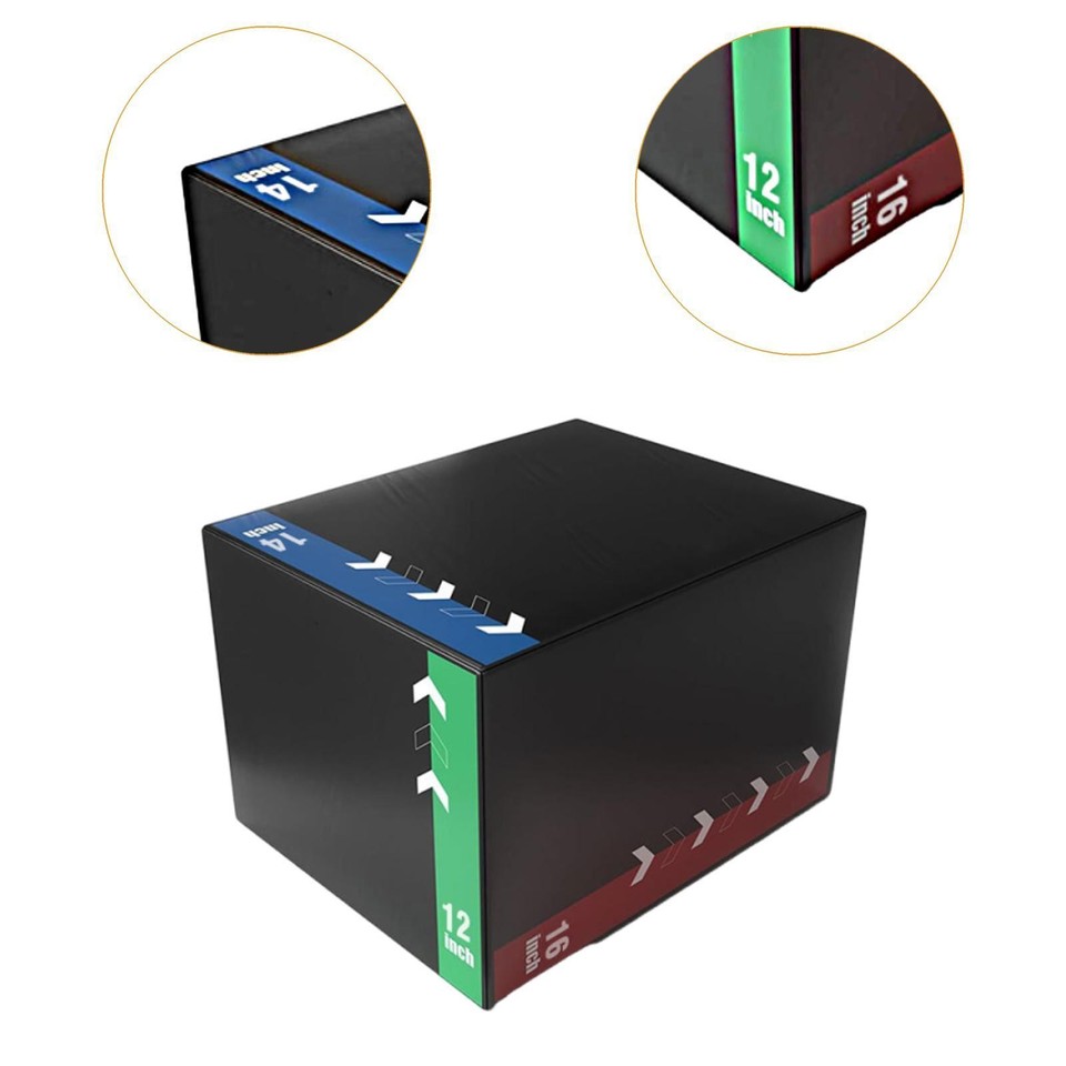 PVC Plyometric Jump Box Home Gym Agility Step Up Equipment for Strength ...