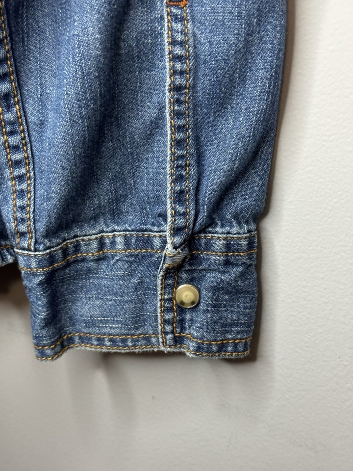 Levi Strauss Signature Men’s Denim Shirt Pearl Snaps Size L Western | eBay