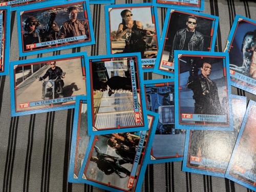 Terminator 2 sticker trading card set 1991 Topps 44 card complete base ...