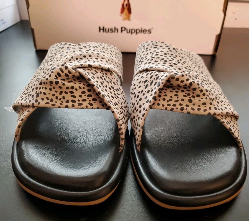 Hush Puppies Sandals Womens Shoe Size 9 Emily Slides in Snow Leopard ...