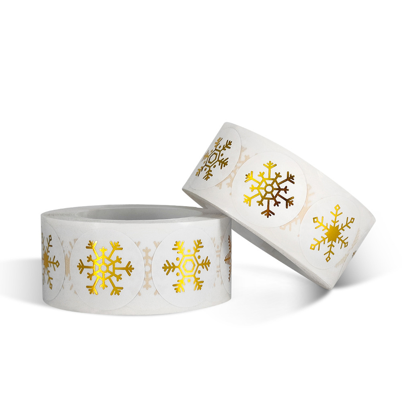 1 Roll Package Labels Easy to Apply Decorative Cartoon Xmas Snowflake ...