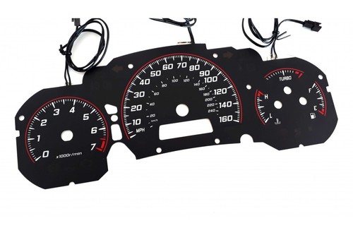 Saab 9-3 93 INDIGLO plasma tacho glow gauges tachoscheiben dials glow ...