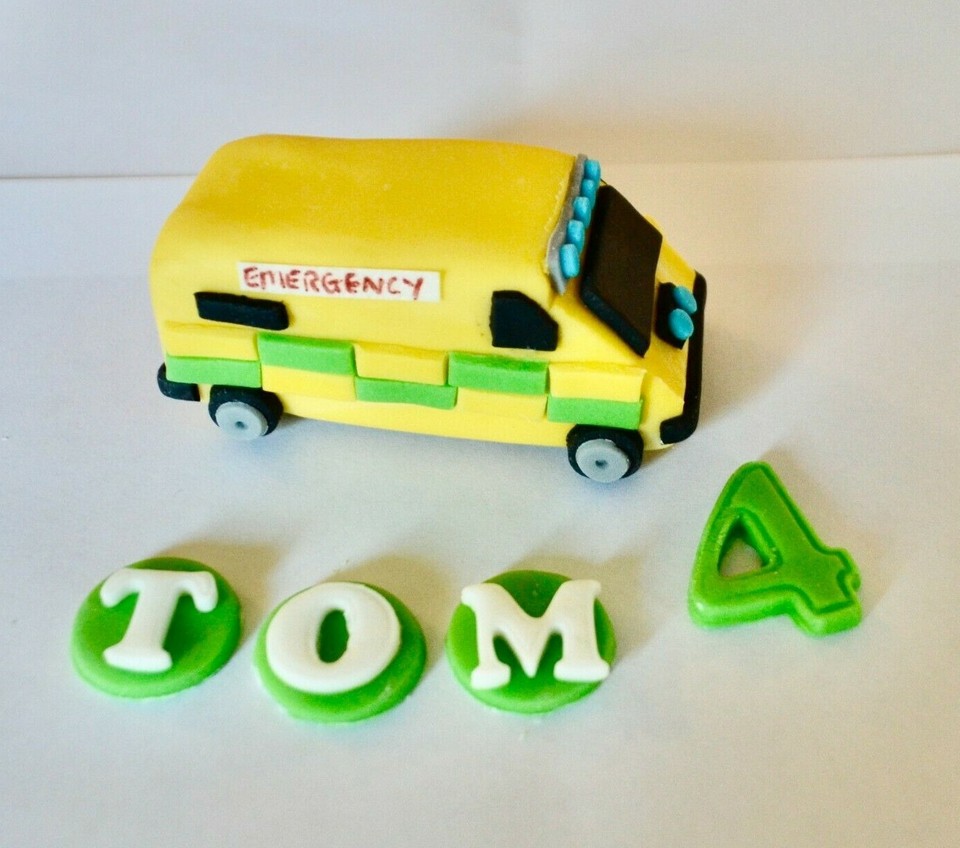 Ambulance Cake Topper Doctor Cake Decor NHS Paramedic Edible Nurse Cake ...