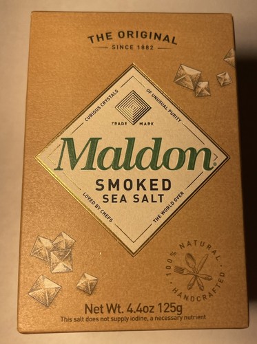 Maldon Smoked Kosher Sea Salt Flakes, 4.4 Oz (125 G), Natural ...