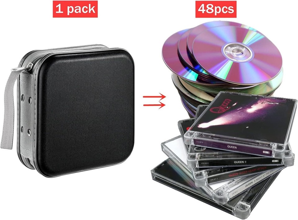 CD DVD Case Portable Holder Large Storage Disc Wallet Bag for Car Home ...