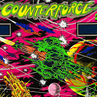 Gottlieb Counterforce Pinball Machine Game Backglass ORIGINAL NOS | eBay