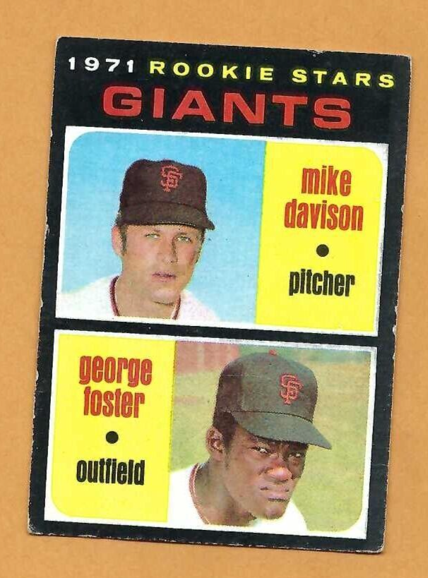 1971 TOPPS BASEBALL #276 ROOKIE STARS GIANTS, GEORGE FOSTER/MIKE ...