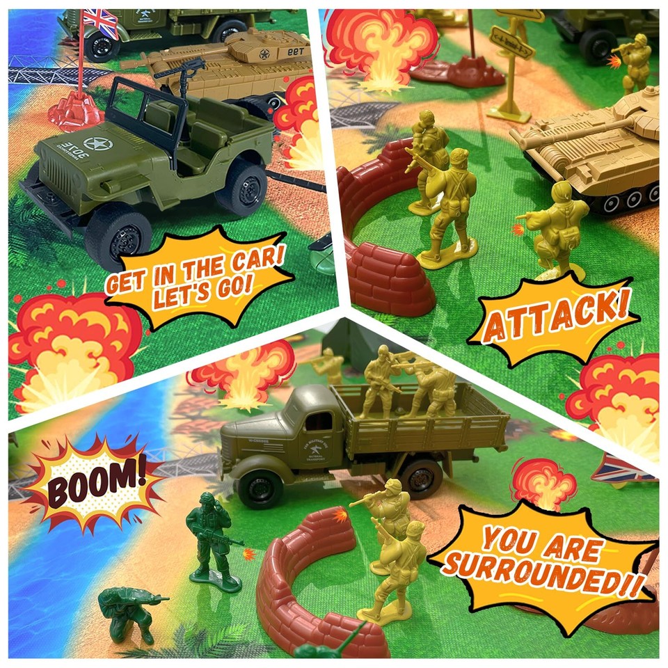 Army Men Toys Large Battle Playset-Set Includes Army Men Action Figures ...