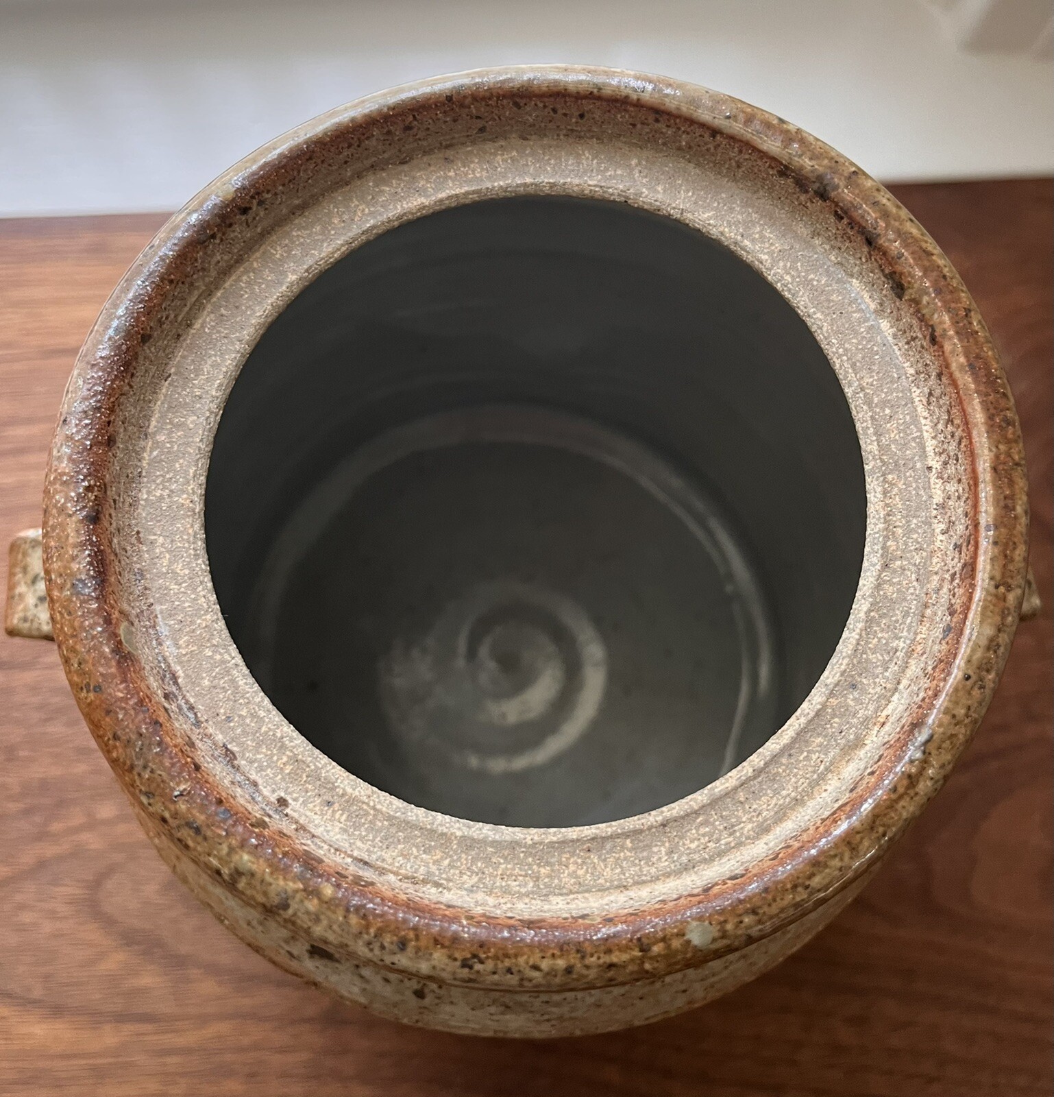 Vintage Mid Century Studio Pottery Canister Shino Glaze Mingei ...