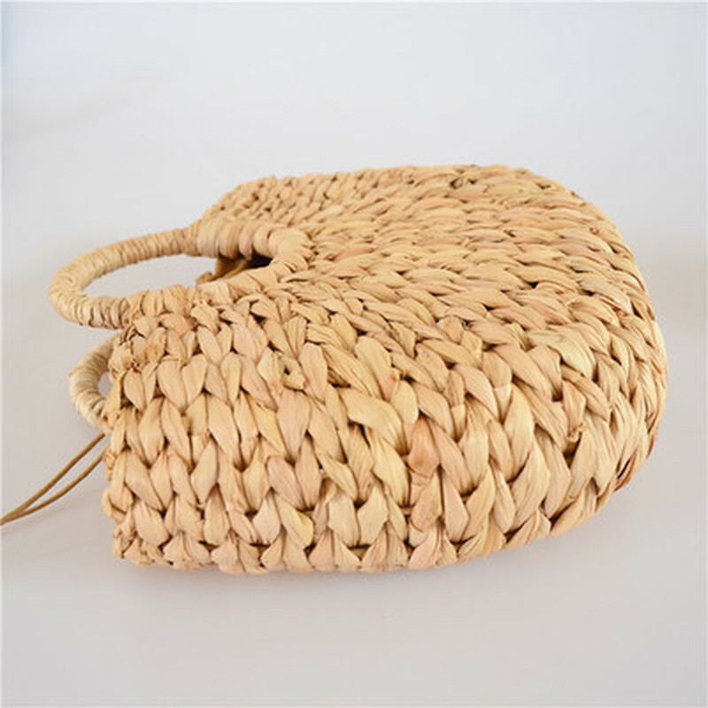 Women Retro Wicker Handbag Bags Totes Beach Summer Woven Rattan Basket ...