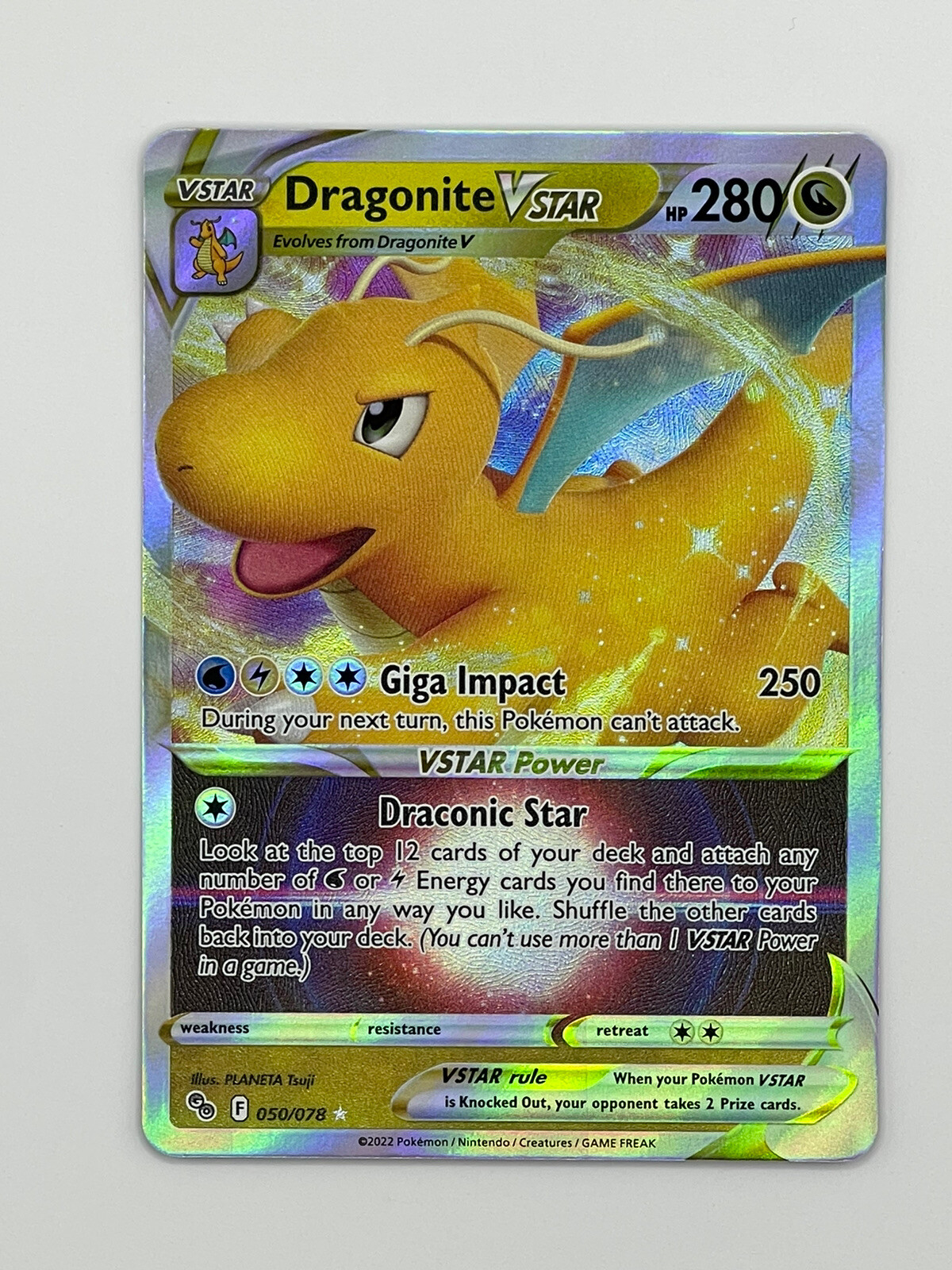 Dragonite VSTAR 050/078 - Holo Rare VSTAR - Pokemon Go - Pokemon TCG ...