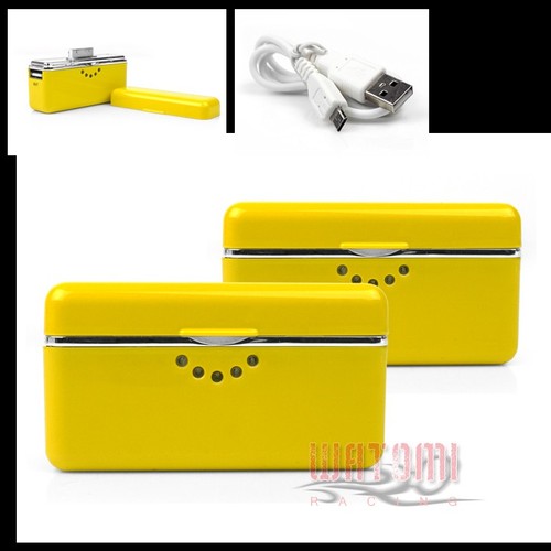 2X 2800MAH PORTABLE EXTERNAL YELLOW BATTERY POWER CHARGER USB IPHONE 4S ...