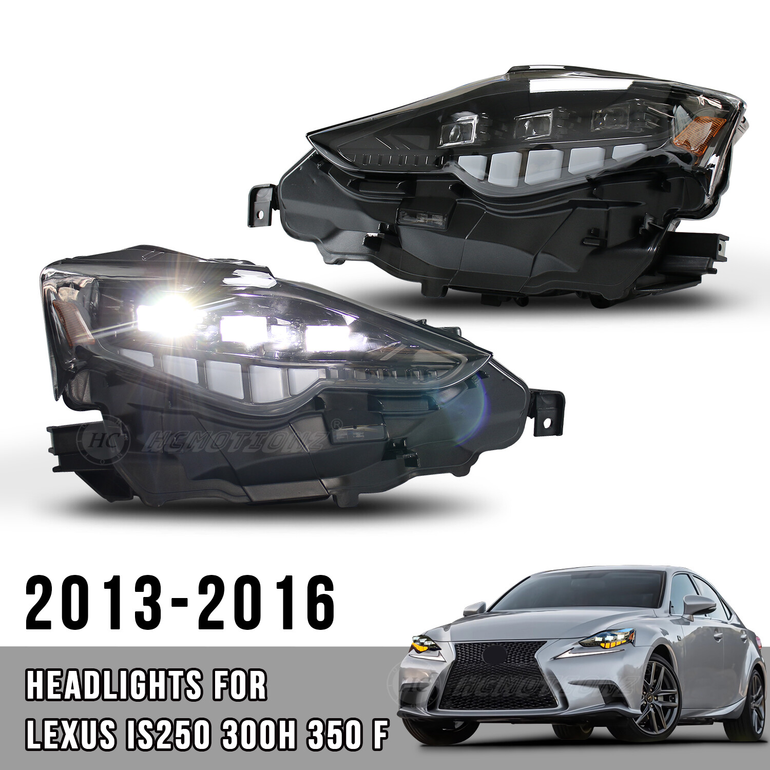 HCmotion LED Headlight For Lexus IS250 IS300h IS350 F 2013-2016 ...