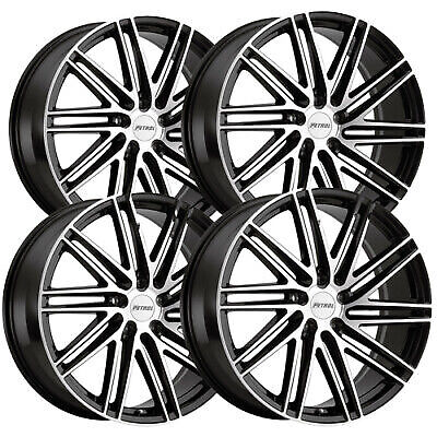 (Set of 4) Petrol P1C 20x8.5 5x4.5" +40mm Black/Machined Wheels Rims 20 ...