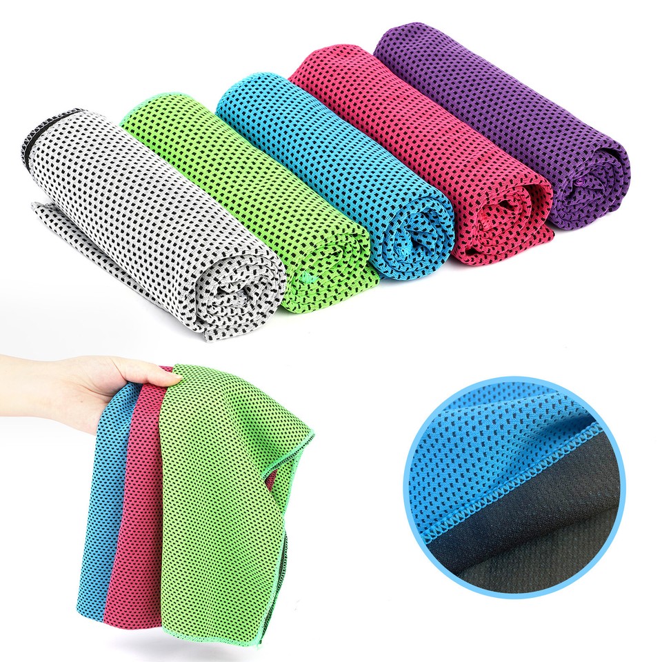 5Pcs Cooling Towel Ice Towel Neck Wrap For Sports Running Jogging Gym ...