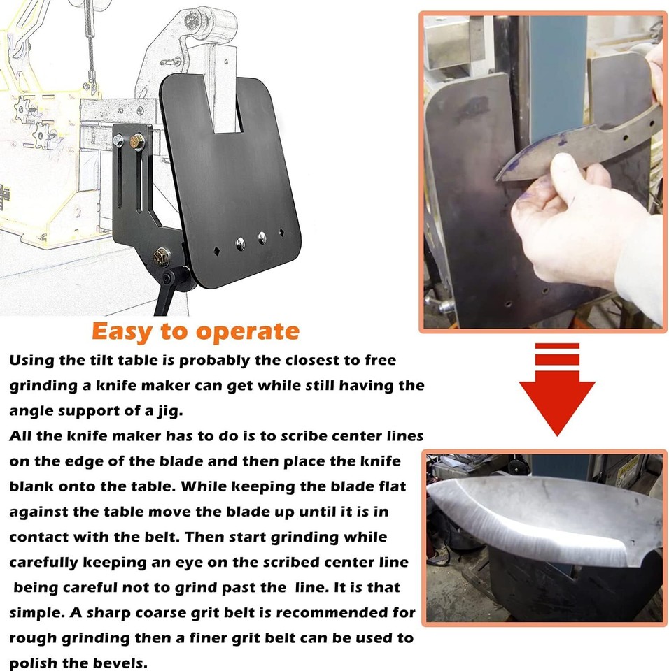 Belt Grinder Tilt Table Tool Rest For Most Popular 2x72" Knife Grinder ...