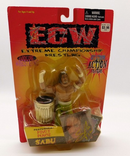 Sabu Signed ECW Wrestling Action Figure WWF ECW Legend MOC 1999 | eBay