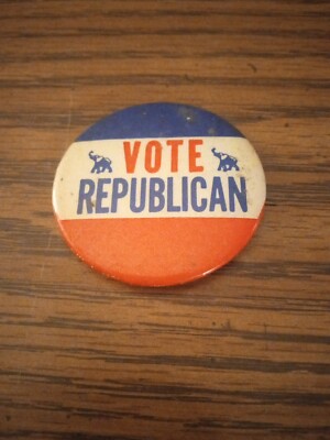 OLD VOTE REPUBLICAN Political Party Campaign Pinback Button Free ...