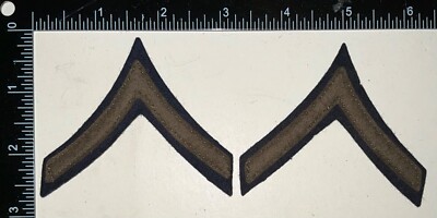 WWII US Army & Air Force AAF PFC Stripes Chevrons Patch FELT PAIR | eBay