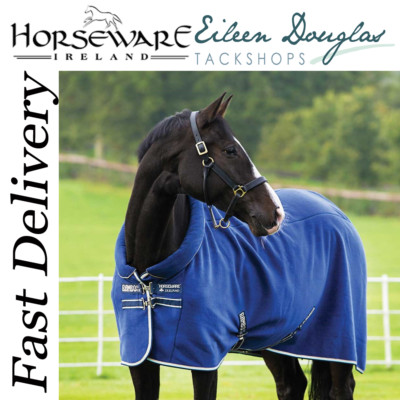HORSEWARE RAMBO COSY FLEECE RUG STABLE TRAVEL SWEAT MOISTURE WICKING ...