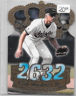 CAL RIPKEN 1998 PACIFIC 2632 GAME STREAK DIE CUT INSERT BV $20.00 | eBay