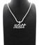 Silver PT Slatt Pendant & 16" 18" 20" Rhinestone Choker Chain Fashion ...