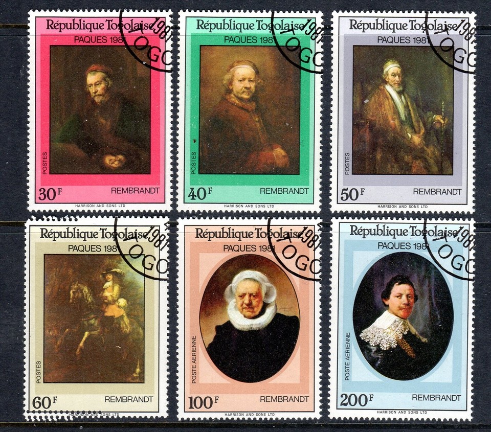 Togo 1981 - Easter - Paintings by Rembrandt - Complete Set of 6 CTO ...