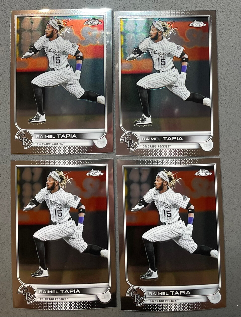 4x Lot 2022 Topps Chrome MLB #46 Raimel Tapia Base Card Colorado Rockies | eBay