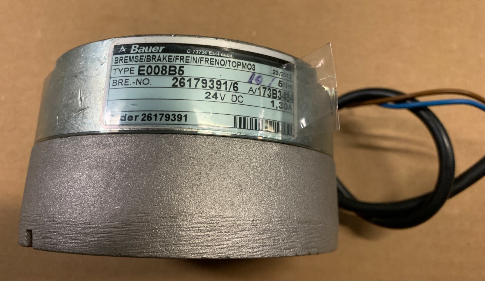 BAUER BRAKE UNIT - Type E008B5 - 24V DC, 1,30A - VERY NICE | eBay