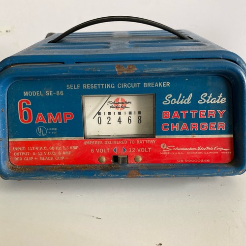 Schumacher 6 Amp Battery Charger Solid State Model SE-86 Vtg Tested ...