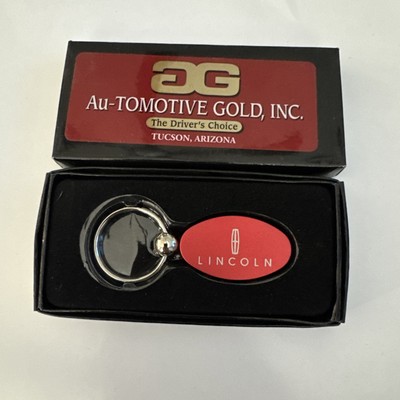 LINCOLN Keychain & Keyring Aluminum Metal Keychain Fob RED Oval | eBay