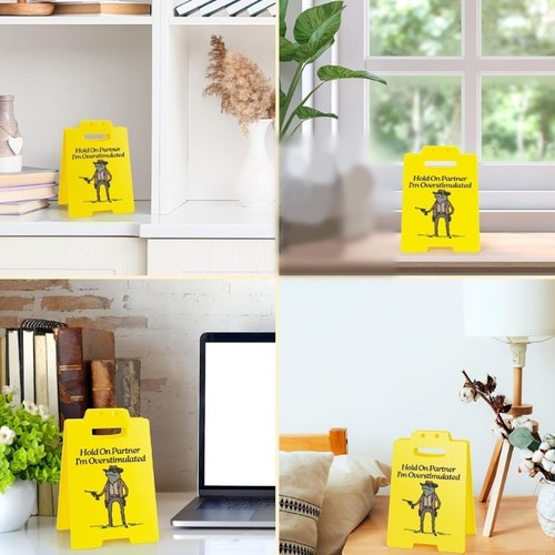 Funny Prank Gift Hold on Partner I m Overstimulated Desk Sign for ...