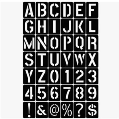 42 Letter Stencils Numbers Craft Stencils Reusable Alphabet For Wall ...