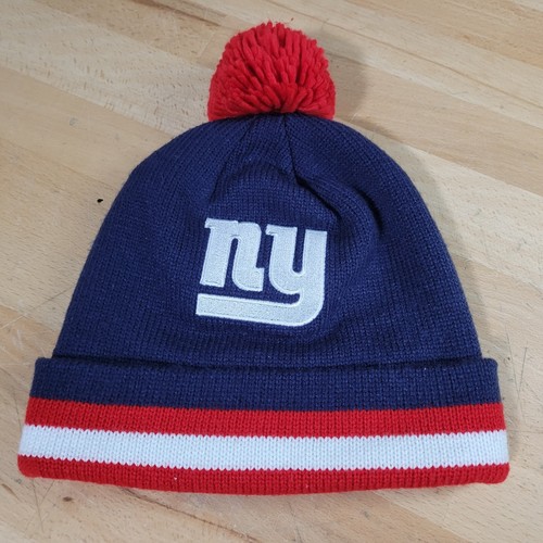 Mitchell & Ness New York Giants NFL Stocking Hat W/Pom Slouchy Beanie ...