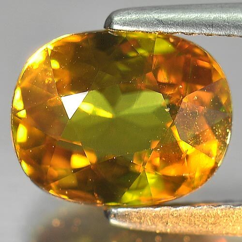 Multi Color Sphene Red Spark 2.59 Ct. Oval Shape 9.2 x 7.4 Mm. Natural ...