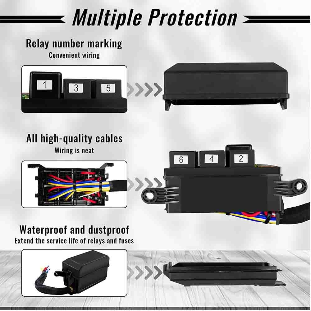 Fuse Relay Box Block Universal Relay Block Box for 12V Automotive ...