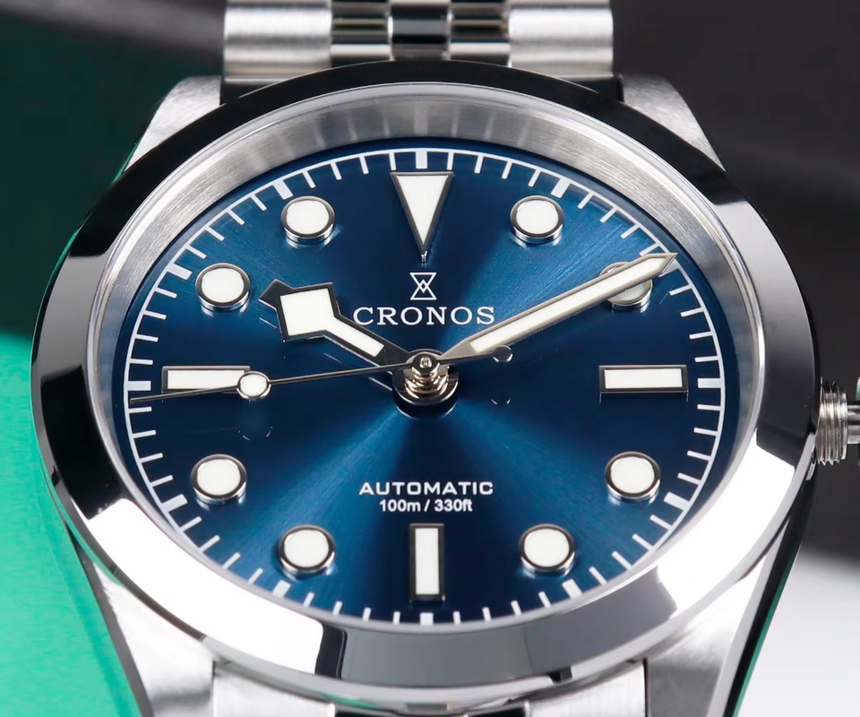 Cronos New Mechanical Men Watch 36mm Sapphire Glass SST Bracelet | eBay