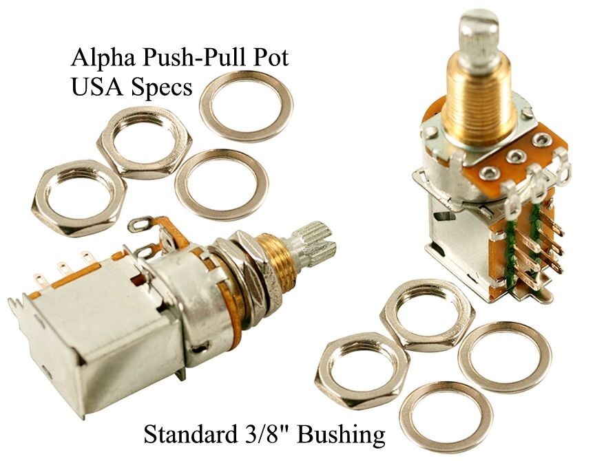250k Potentiometer Alpha A250K Metric 18-Spline Pots Electric Guitar ...