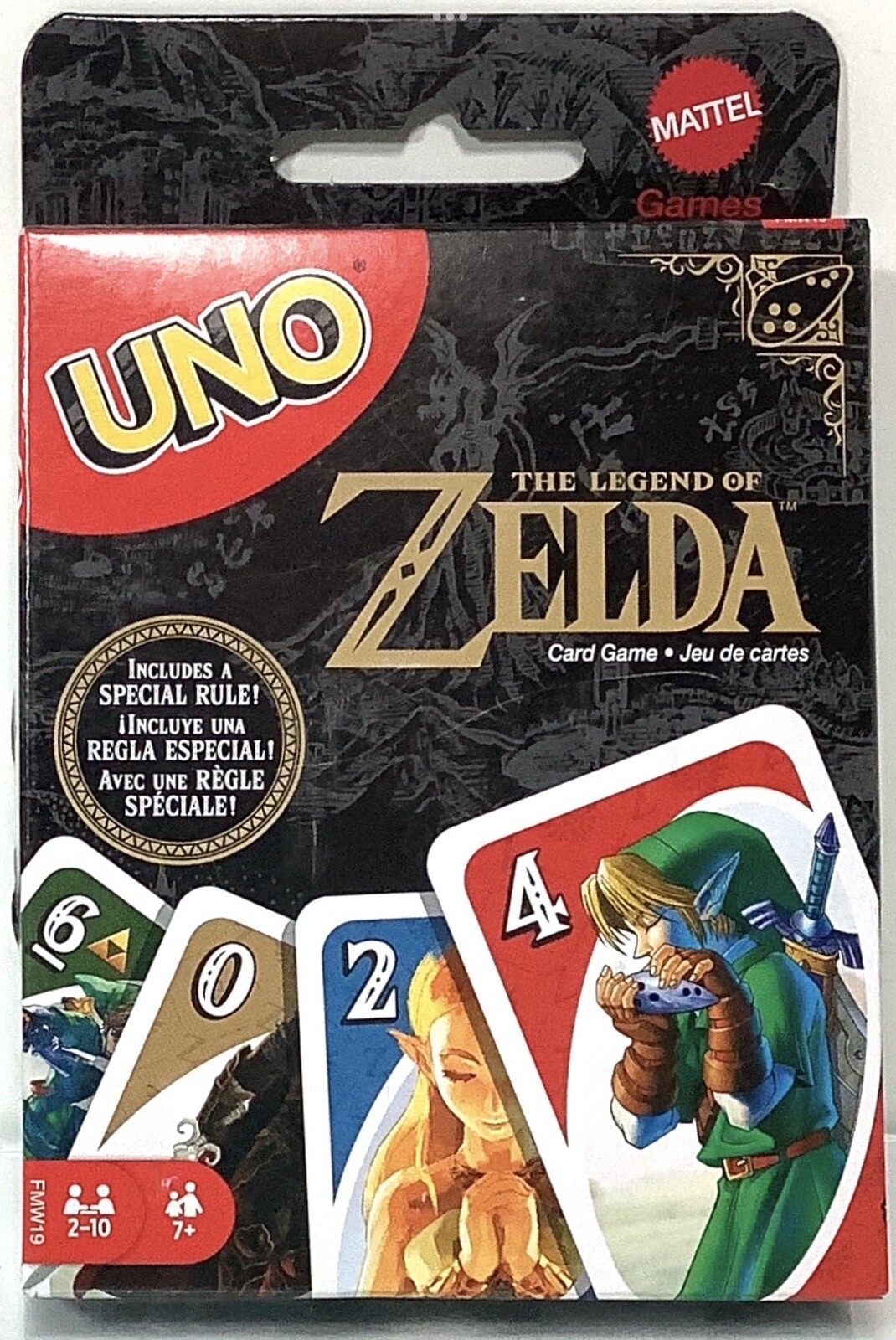Uno The Legend of Zelda Card Game w/ Special Rule Link Triforce Ocarina ...