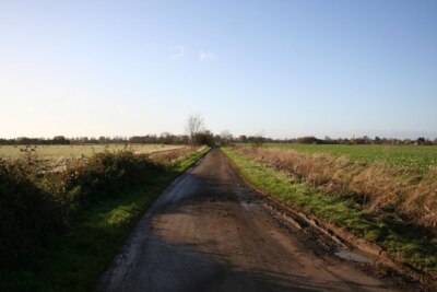Photo 6x4 Sandygate Lane Horbling Looking west towards Horbling along ...