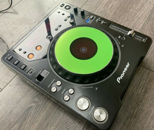 2 x Green Pioneer CDJ Jog Wheel Skins / Covers CDJ 2000 1000 900 850 ...