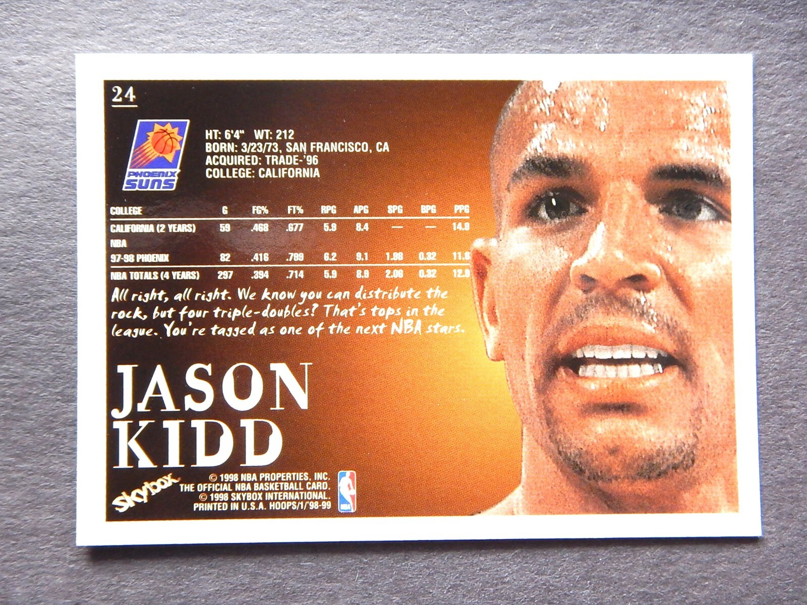 Jason Kidd #24 NBA Hoops 1998 Basketball Card (Phoenix Suns) LN | eBay