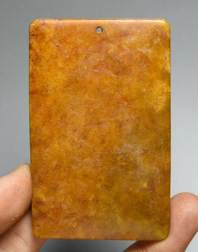 8.5CM China Old Yellow Jade Carved Animal Phoenix Bird Gossip Amulet ...