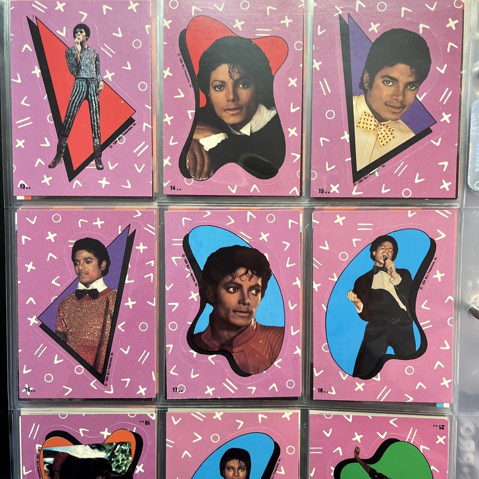 Michael Jackson 1984 Topps Series 1 Sticker Set 1-33, NM-MT+, In Pages ...