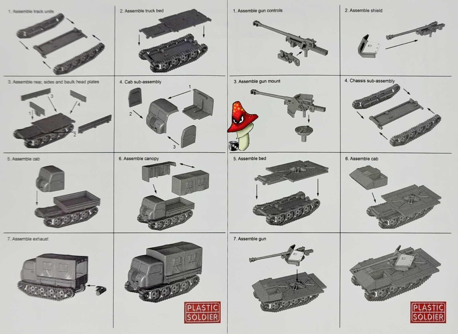 1/72 WW2 German 1 x Pak 40 & Raupenschlepper tractor Plastic Soldier ...