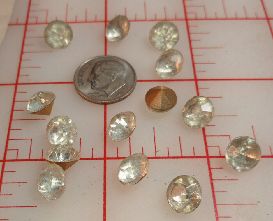 140 Vintage Crystal Rhinestones Czech Point Back #40 EZ Clean Table ...